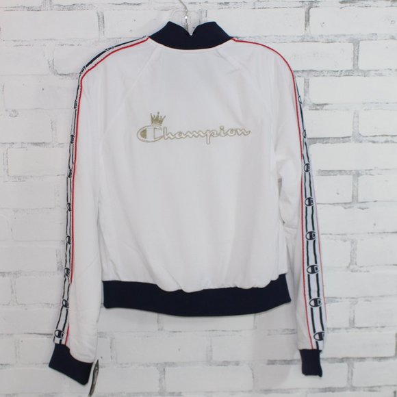 Champion | Tops | Champion White Track Jacket Nwt | Poshmark